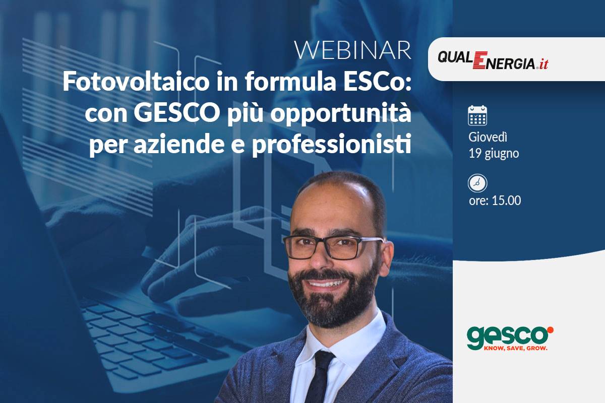 Fotovoltaico in formula ESCo: GESCO per le aziende
